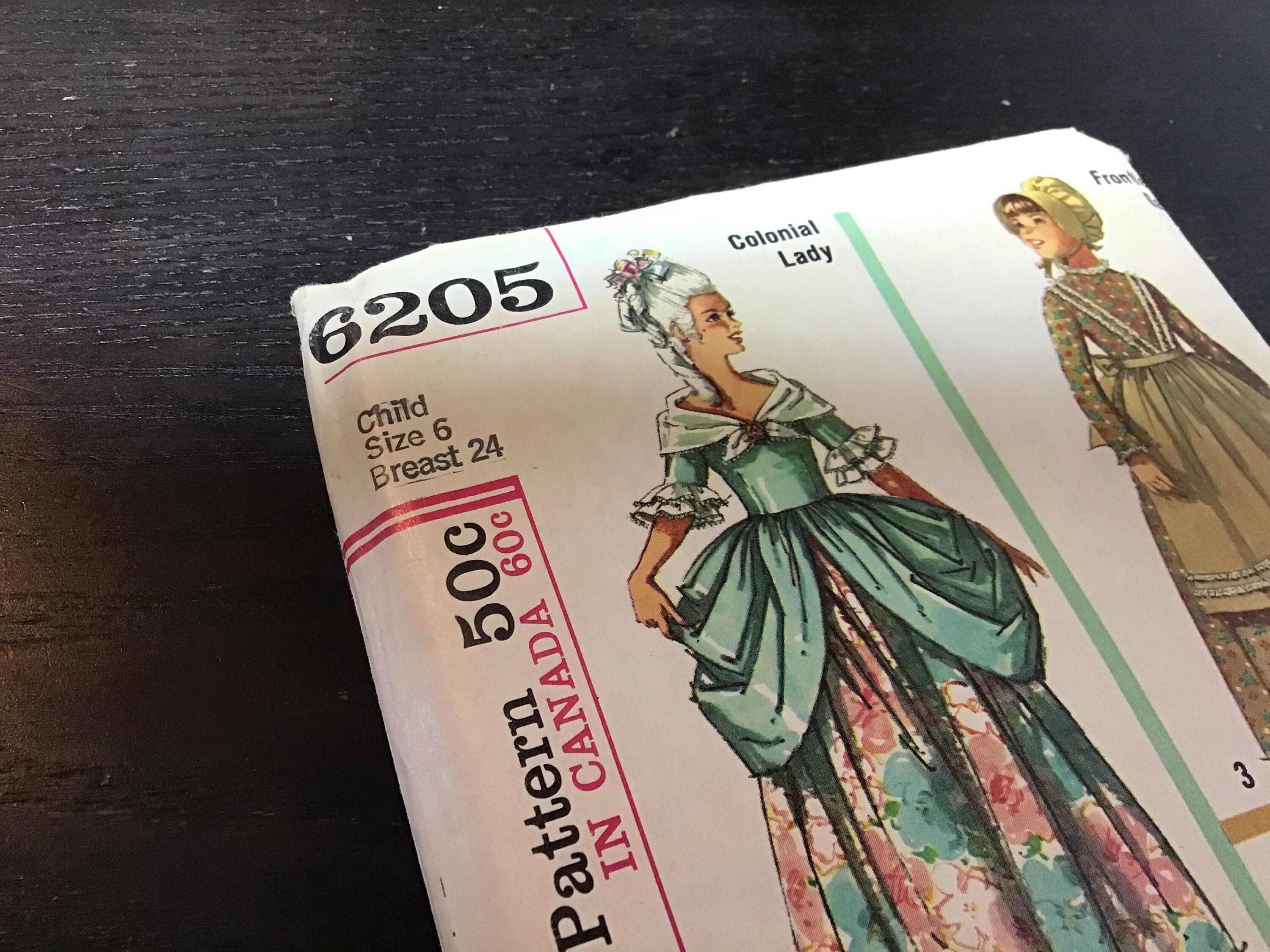 Vintage Simplicity 6205 Sewing Pattern Childs Colonial - Etsy