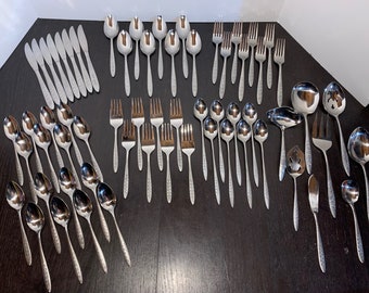 NASCO Starette Stainless Steel Flatware Service for 8 Plus Serving ...