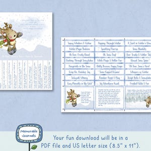 Winter Journal Prompts Printable With Journaling Word Ephemera and ...