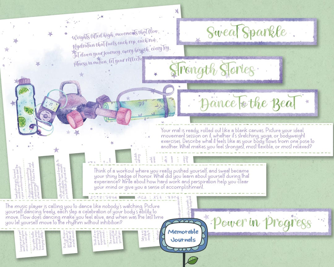 Fitness Journal Prompts Printable: Creative Inspiration to Reflect on ...