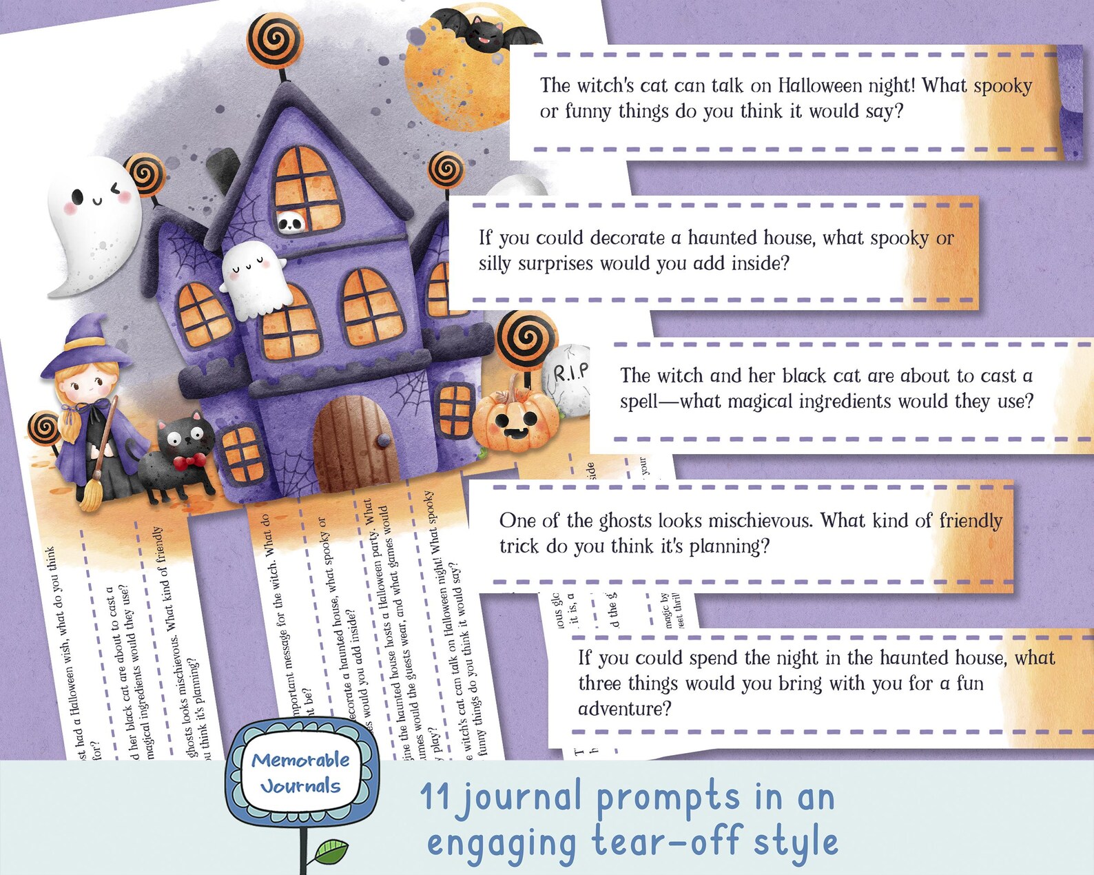 Halloween Kids Activities Printable With Journal Prompts for Creative ...