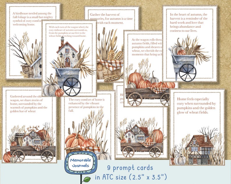 Autumn Journal Prompts & Words Printable. Cozy Fall Inspires Creative ...