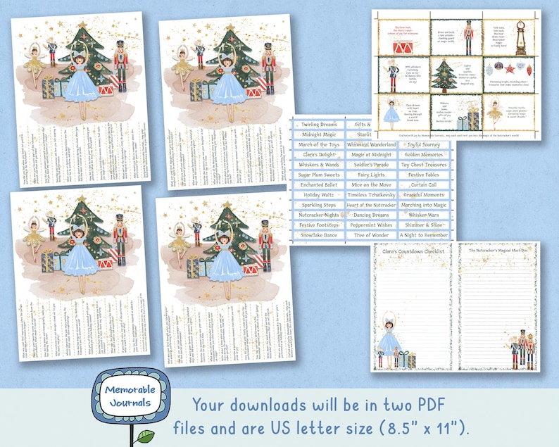 The Nutcracker Journal Prompts Printable for Christmas. Journaling ...