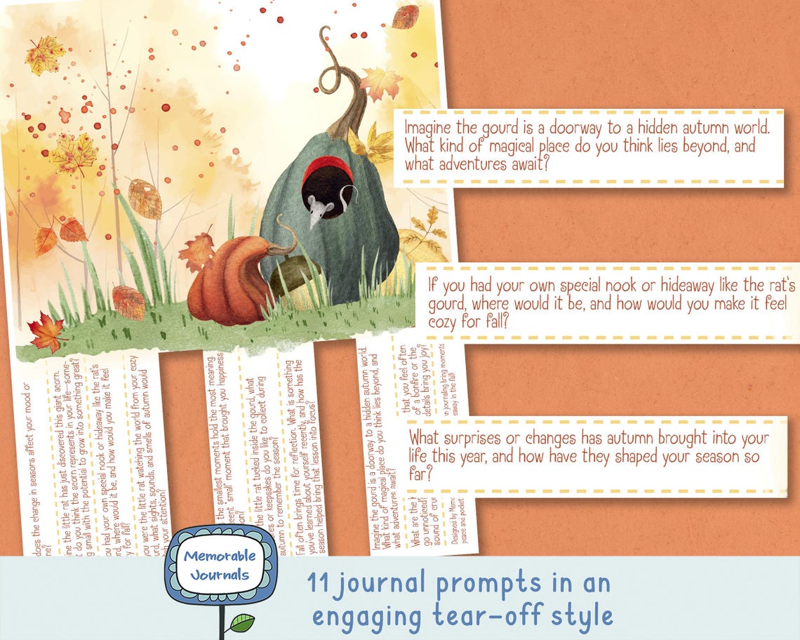Autumn Journal Prompts Printable. Creative Writing Prompts Inspiration ...