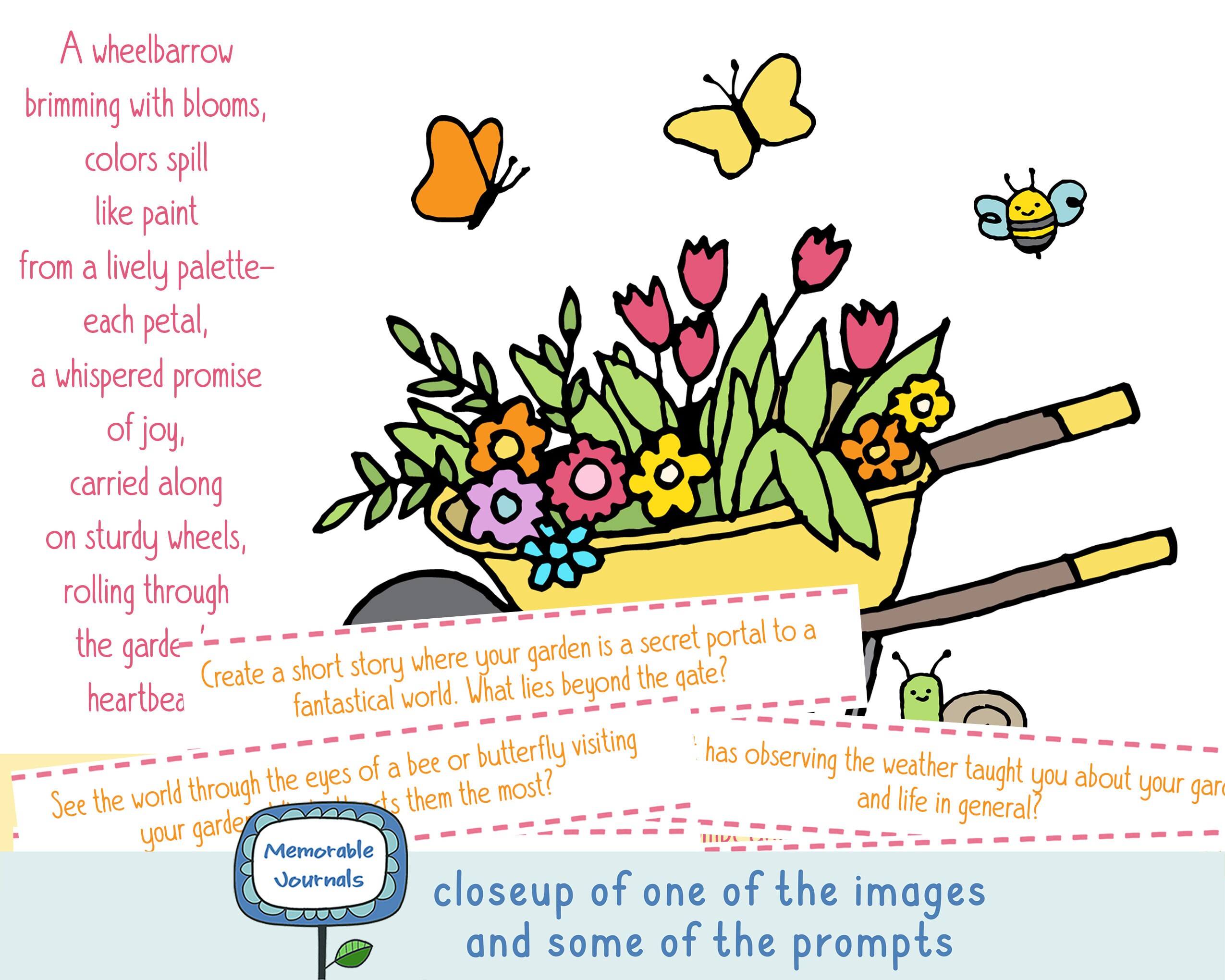 Whimsical Flower Garden Printable, Creative Writing Prompts With ...