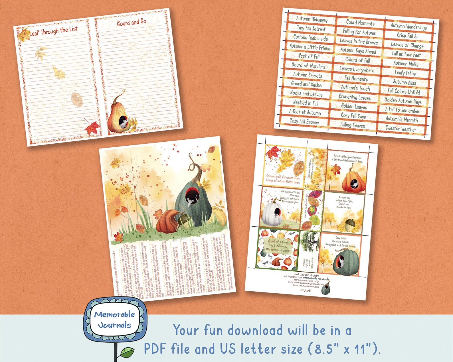 Autumn Journal Prompts Printable. Creative Writing Prompts Inspiration ...