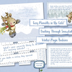 Winter Journal Prompts Printable With Journaling Word Ephemera and ...