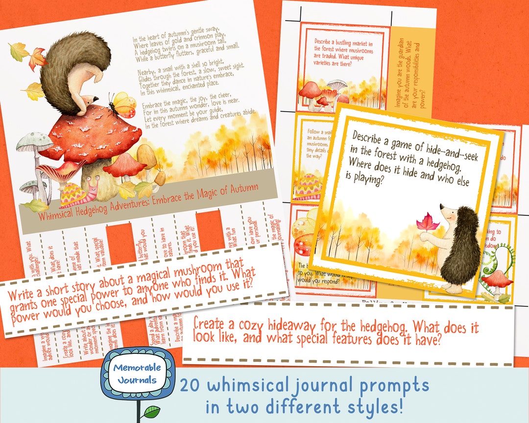 Autumn Journal Prompts Printable. Creative Writing Prompts With a ...