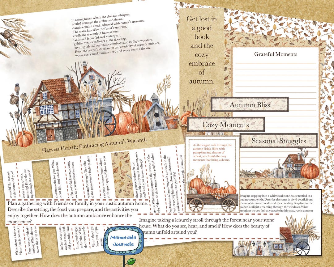 Autumn Journal Prompts & Words Printable. Cozy Fall Inspires Creative ...