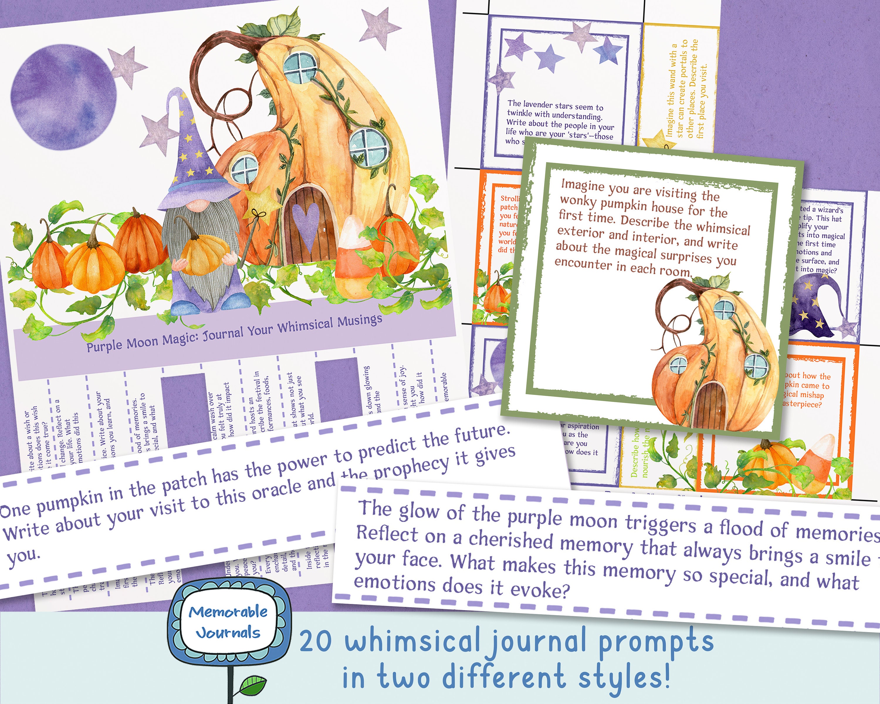Autumn Journal Prompts Printable. Whimsical Creative Writing Prompts ...