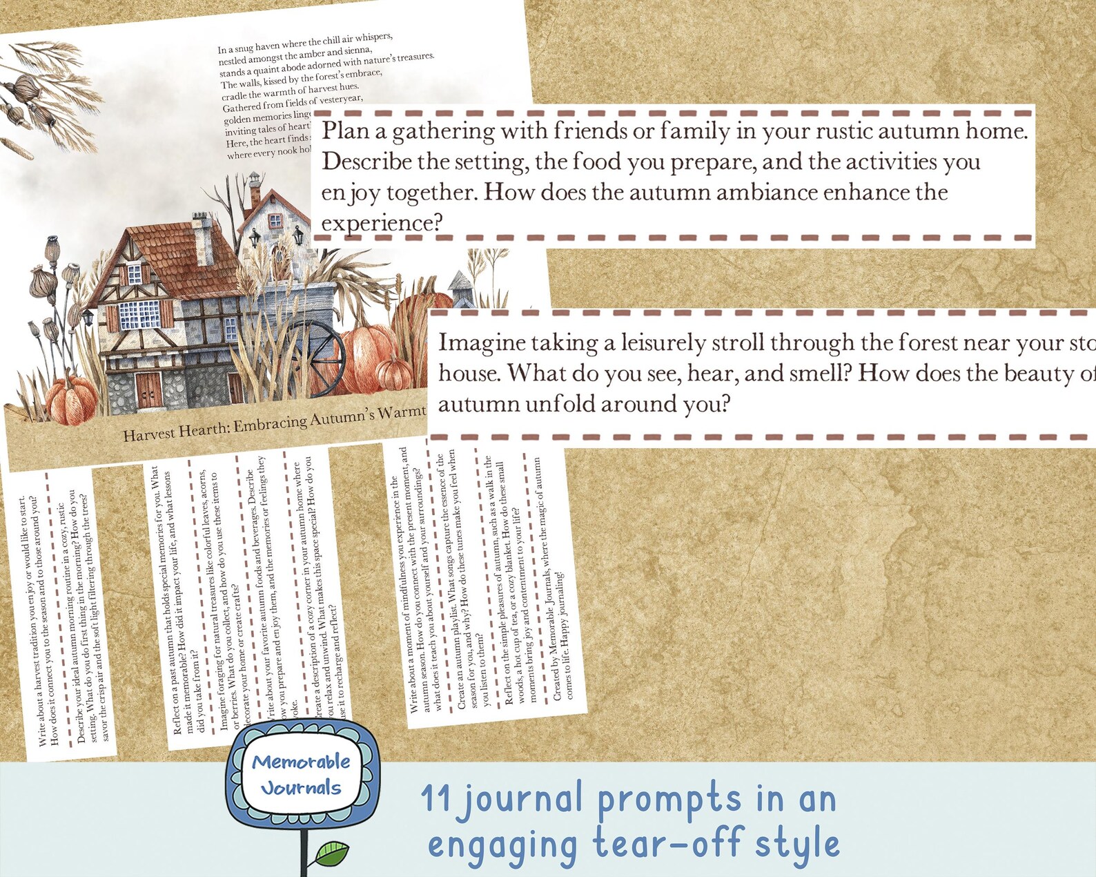 Autumn Journal Prompts & Words Printable. Cozy Fall Inspires Creative ...