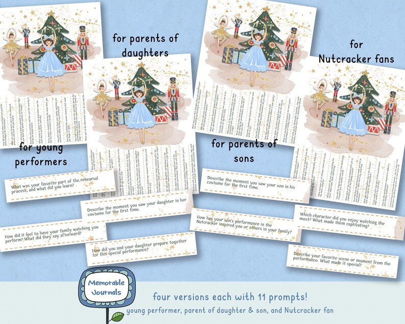 The Nutcracker Journal Prompts Printable for Christmas. Journaling ...