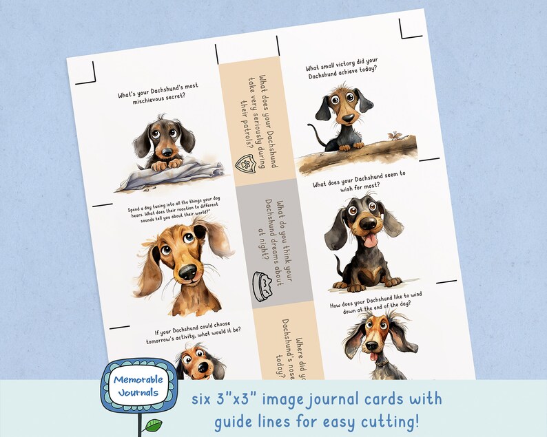 Dachshund Printable Journal Prompts and Coloring Page Perfect for the ...