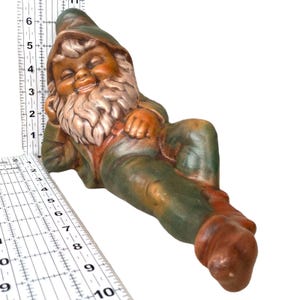 Napping Garden Gnome 1970's Hand Painted Ceramics - Etsy