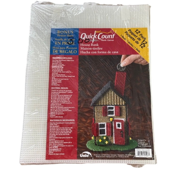 25 7 Mesh Count Plastic Canvas Sheet Multiple Colors 10.5 X 13.5 Inch ...