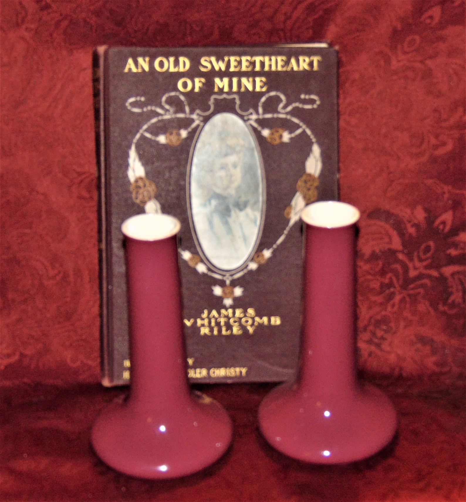 Pair of Collectible Hall China Vases 631 1/2 in Maroon / Dark | Etsy