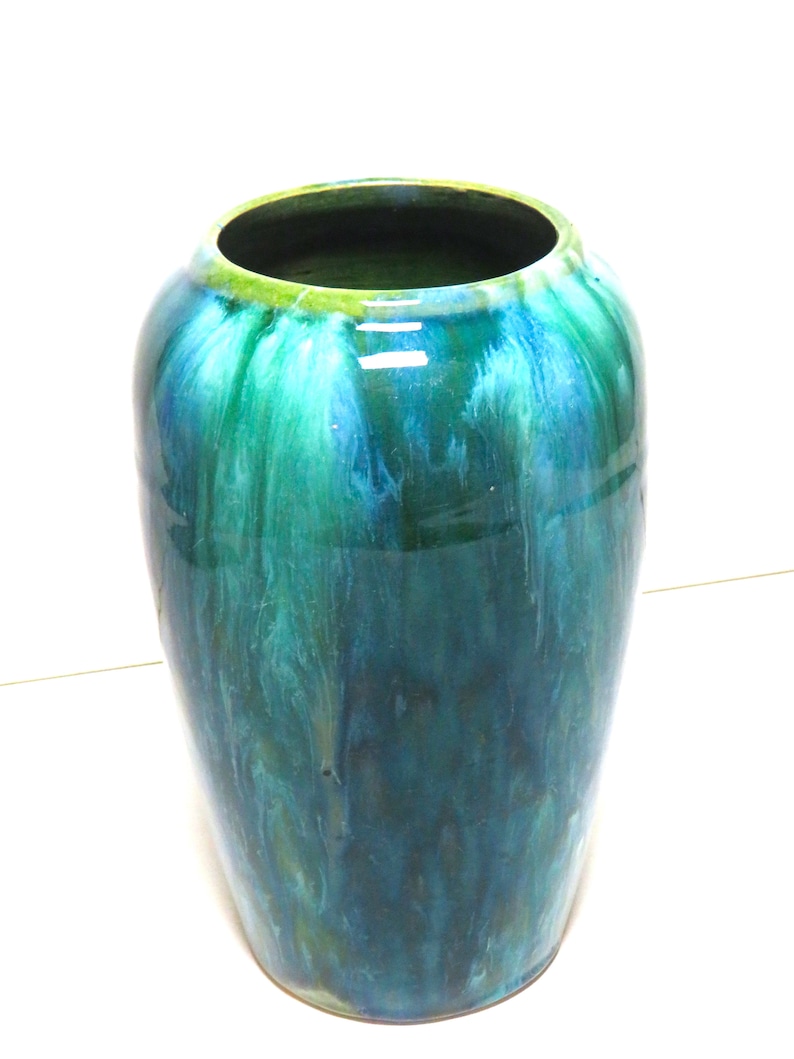 Early Brush Mccoy Green Onyx Jardiniere Style Vase (inv 528) - Etsy