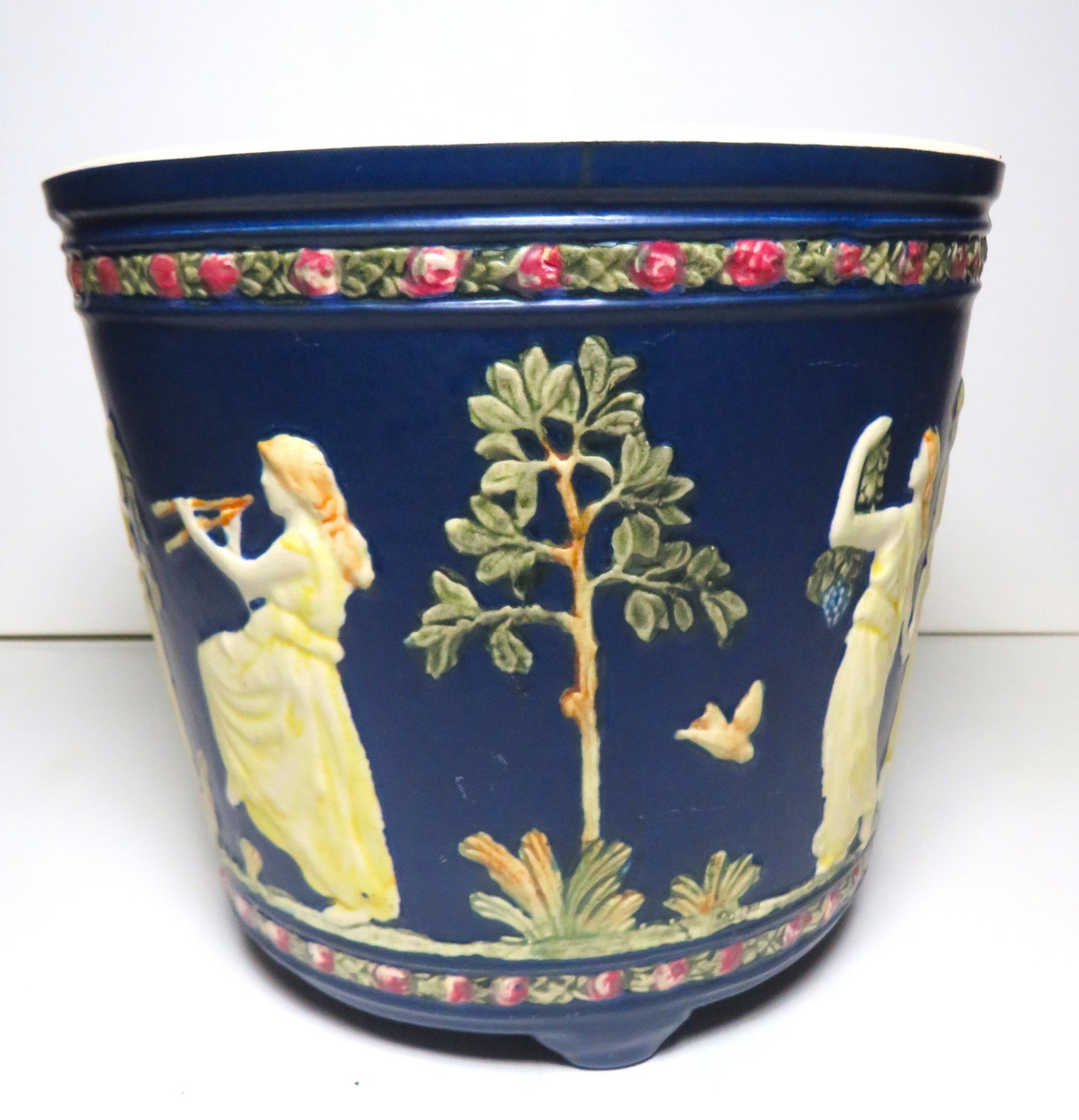 Early 1900's WELLER Pottery Large Jardiniere / Planter Pot in the Blue ...
