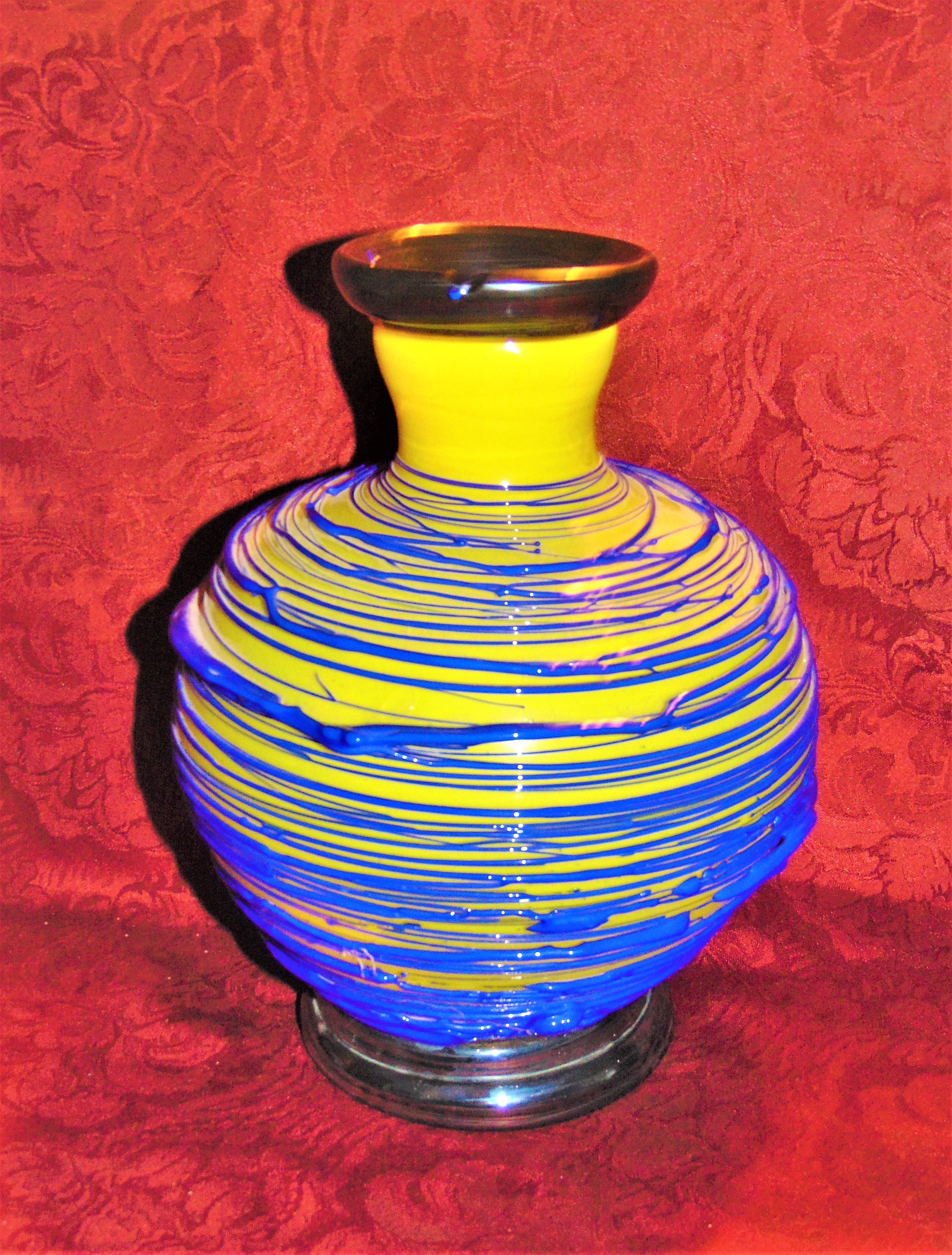 Striking 10 Large Signed Art Glass Hand Blown Vase | Etsy