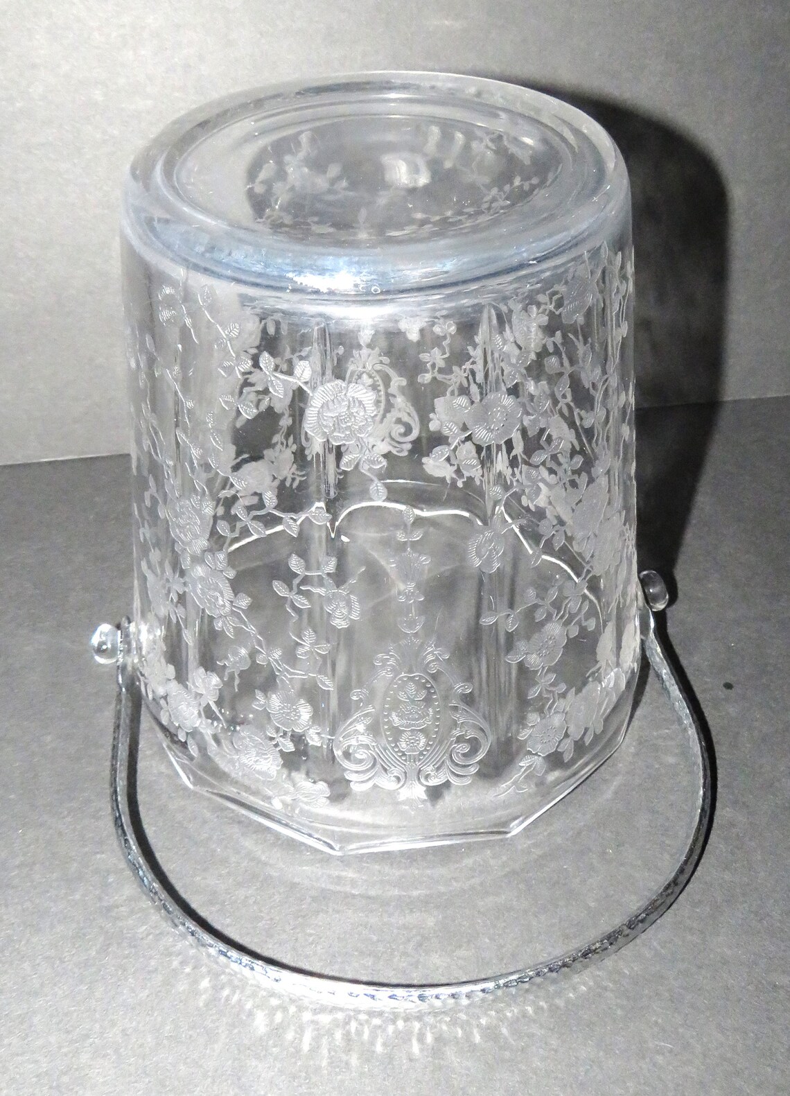 Beautiful Cambridge Crystal Etched Ice Bucket in the Rosepoint - Etsy
