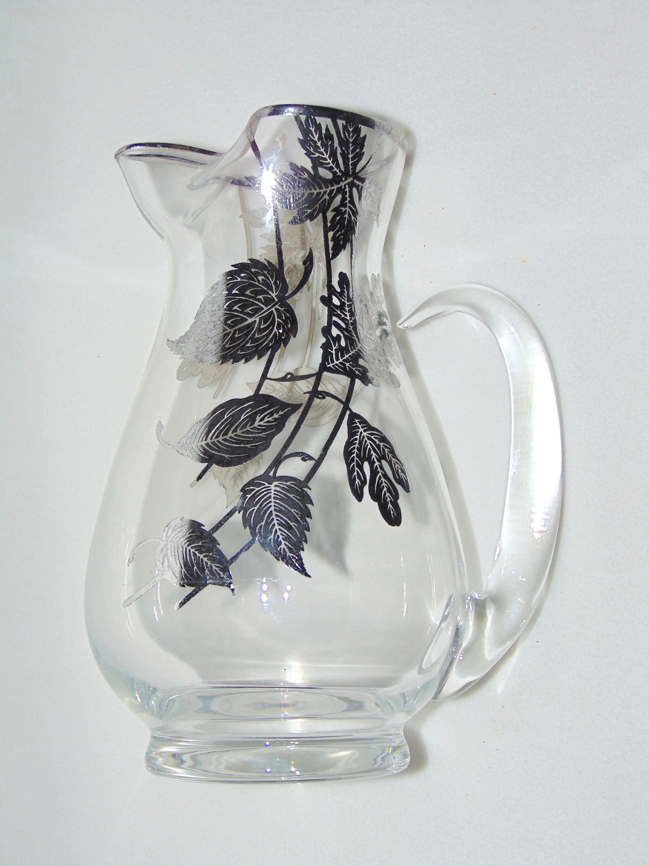 1950's Sterling Silver Overlay Glass Cocktail Mixer | Etsy