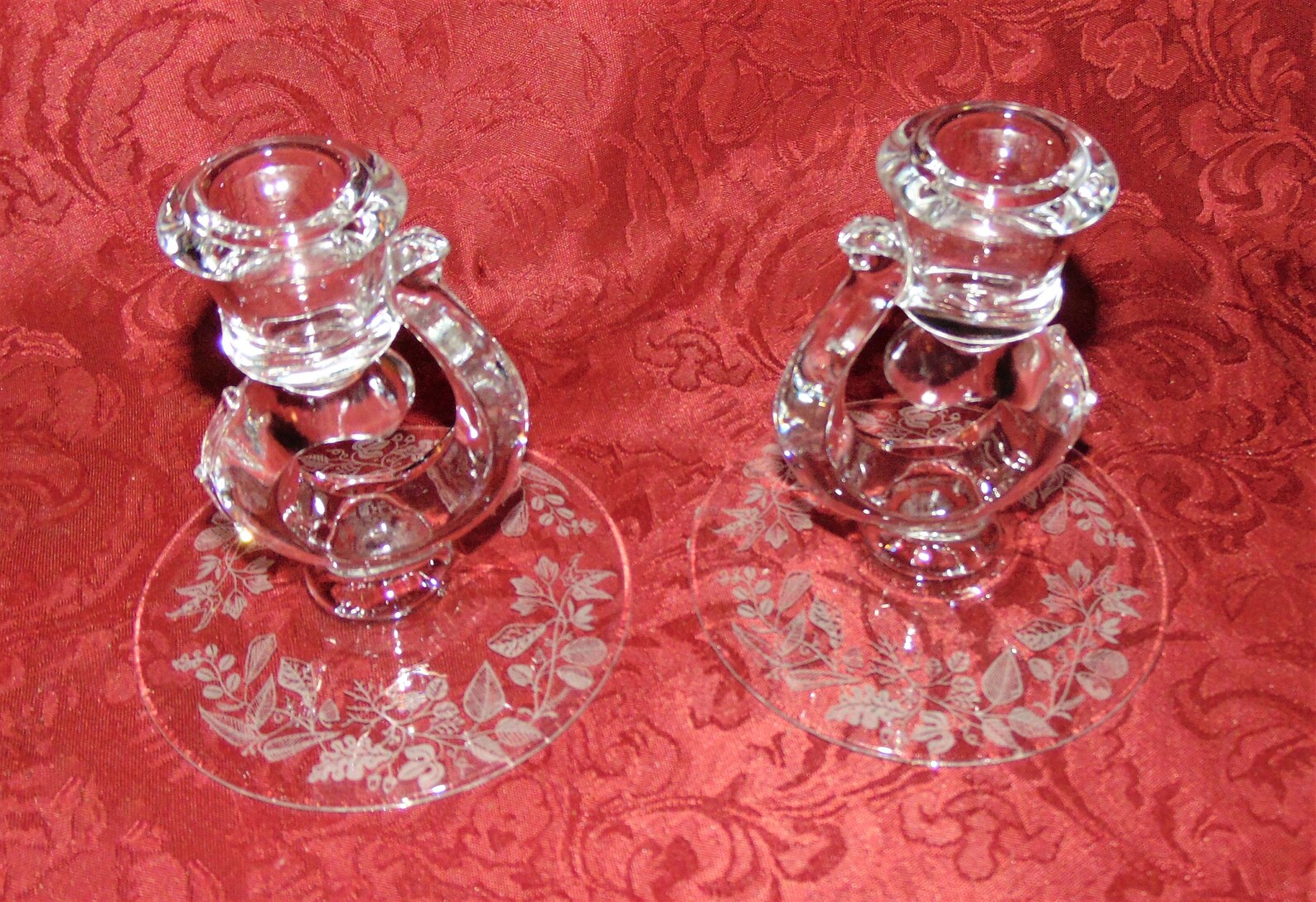 1950s Fostoria Console Centerpiece Set Lacy Leaf Pattern 12 - Etsy