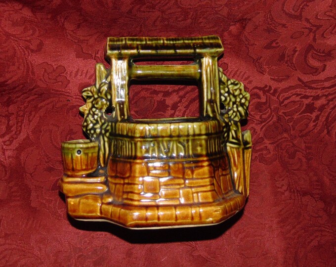CLASSIC Mccoy Pottery Good Luck Wishing Well Planter - Etsy