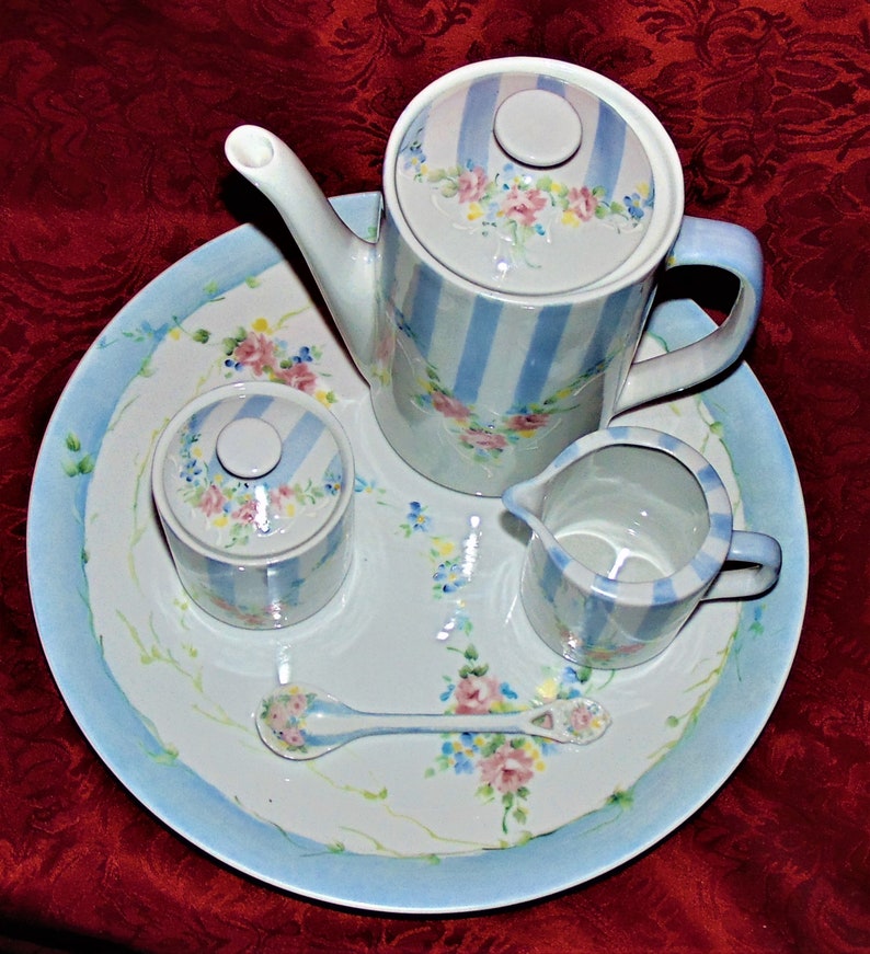 Floral Porcelain Tea Service: S. Taylor Treadway, 5-pc Set - Etsy