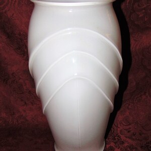 Vintage Glass 16 Inch Floor Vase Jardiniere in White Art Deco Style - Etsy
