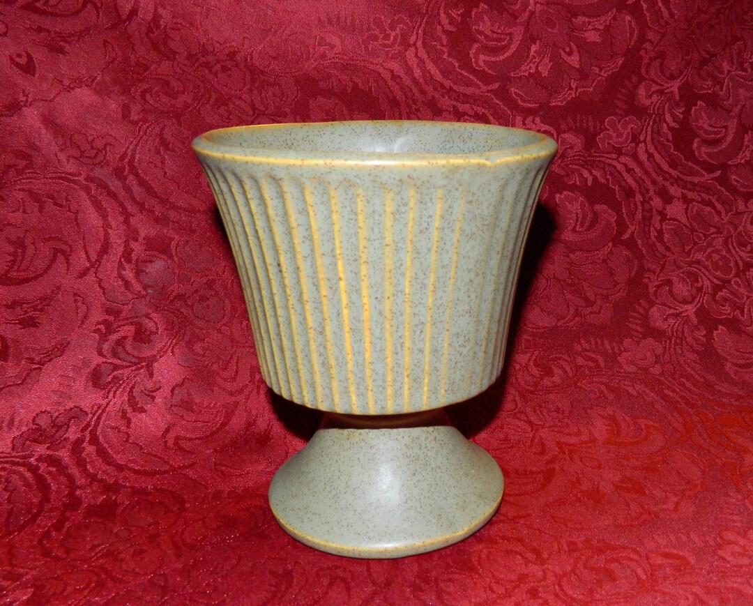 1960 Mccoy Floraline Line Matte Green Speckled Pottery Planter Mid ...