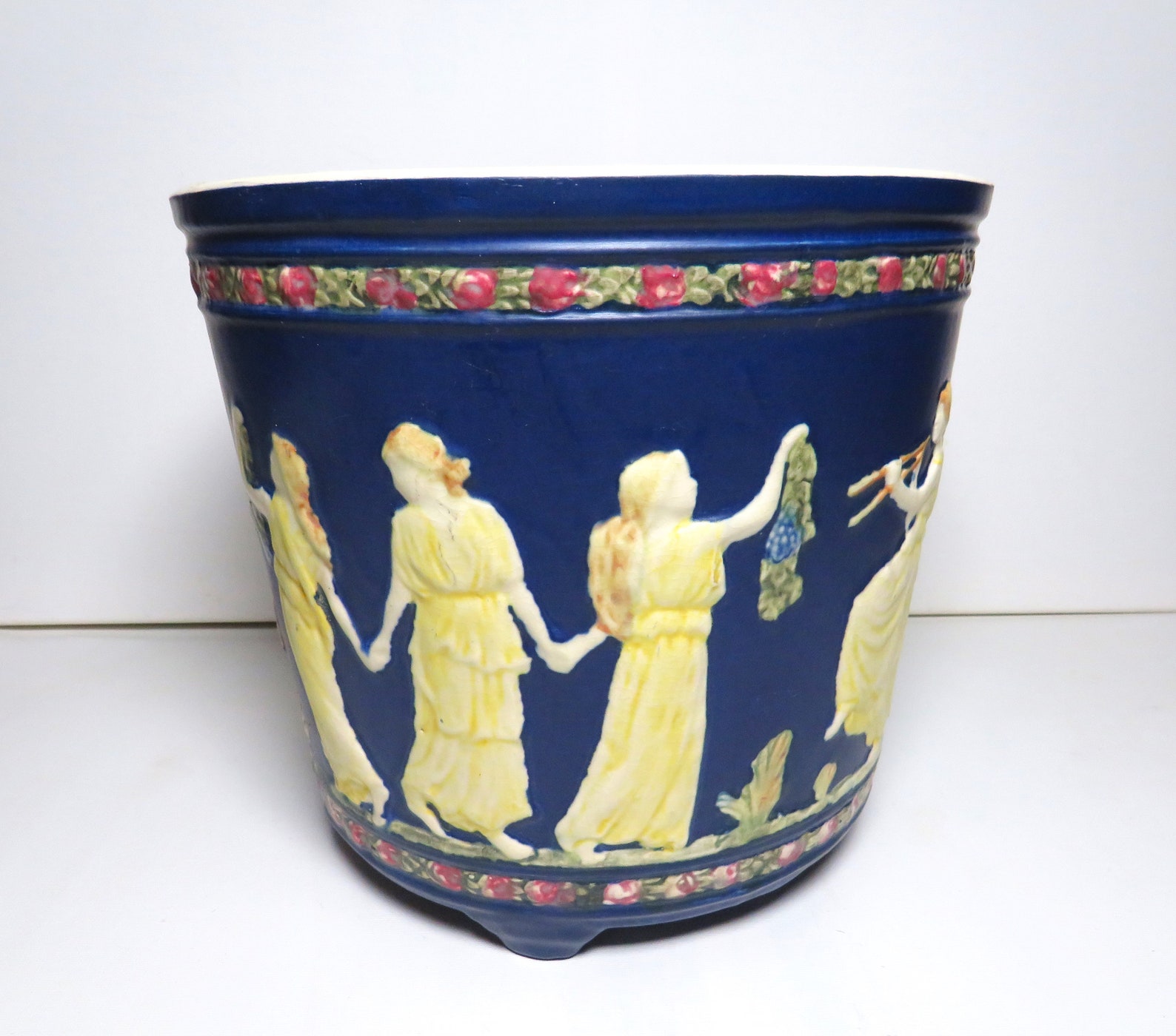 Early 1900's WELLER Pottery Large Jardiniere / Planter Pot in the Blue ...