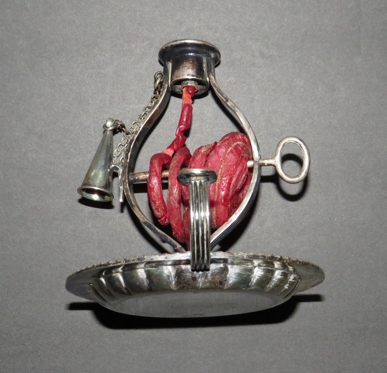 1800's Silver Wax Jack William Adams Silversmith Birmingham Marked WA ...