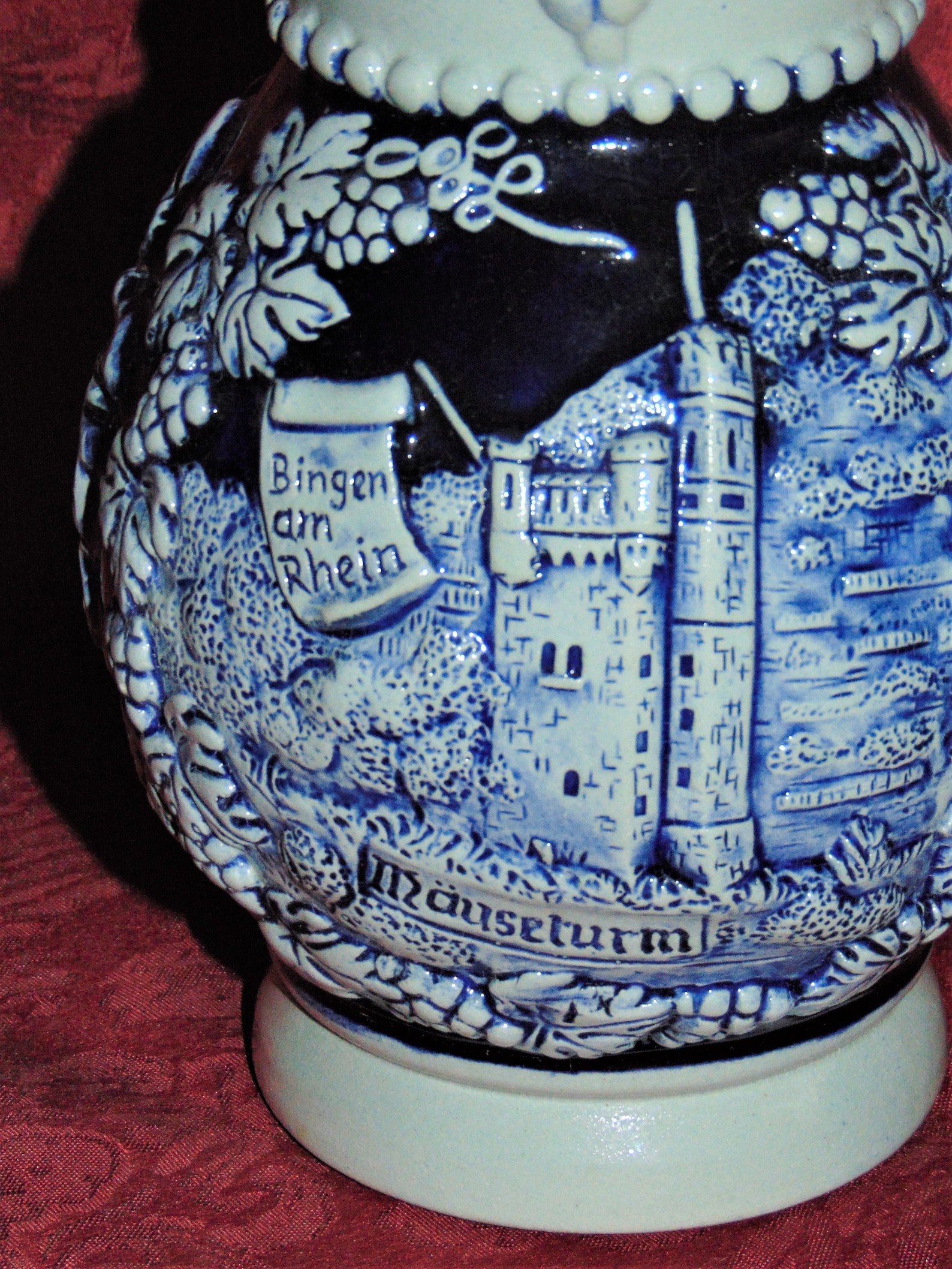 1 Liter Pitcher Blue & Grey Salt Glaze Mauseturm or Mouse - Etsy