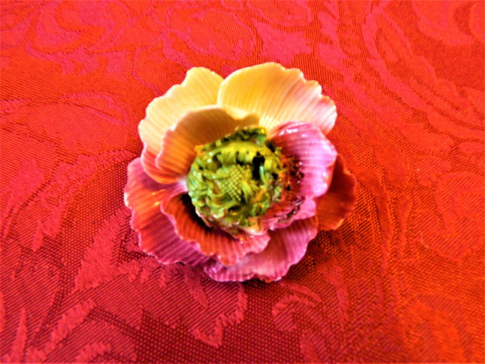 Vintage Single Flower Bone China Brooch Pin Made in England - Etsy