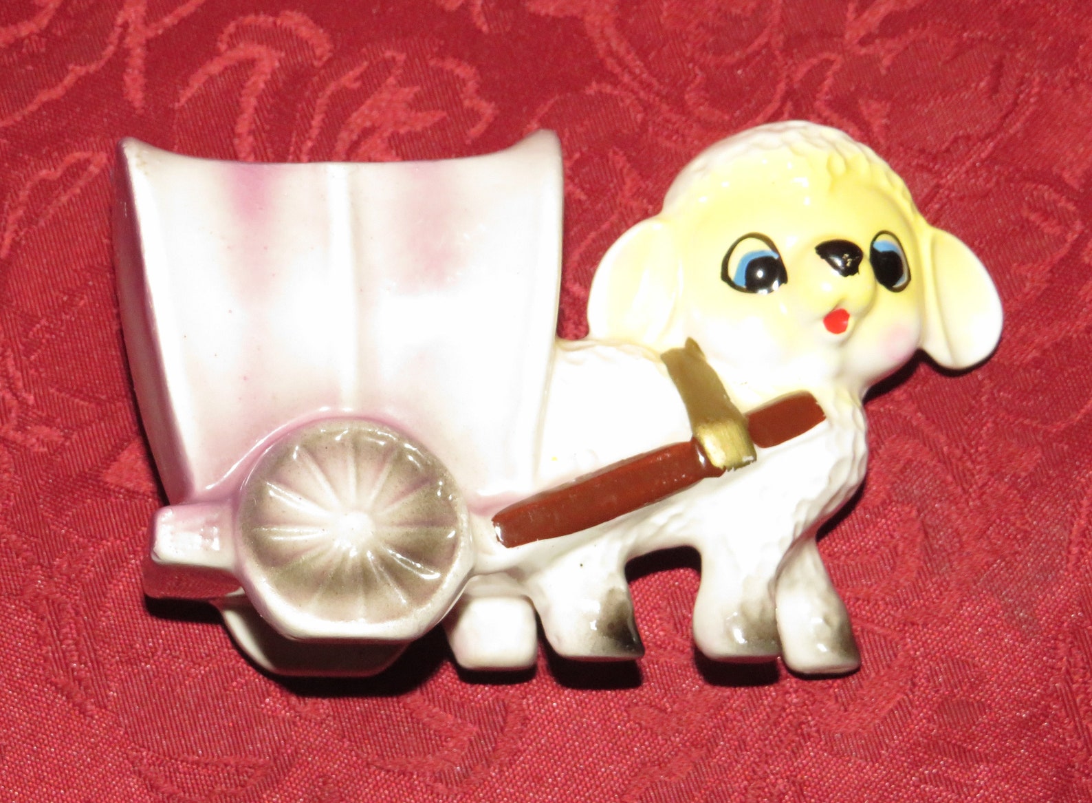 1960's THE CUTEST Miniature Little Lamb Pulling a Cart - Etsy