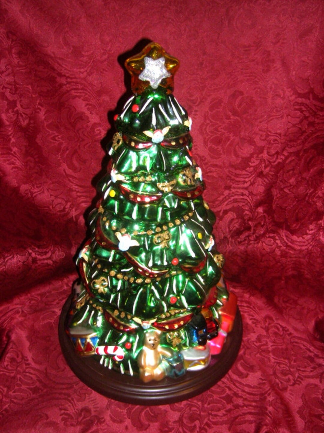 Blown Glass 16 Inch Christmas Tree- Hand Painted and Decorated - Etsy