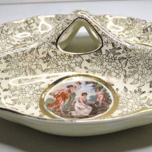 1940's Empire Ware Porcelain 3 Compartment Relish Serving Tray Cut Out ...