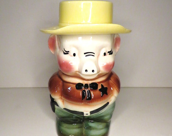 1950's Sheriff Pig RRPCO / Robinson Ransbottom Collector Cookie Jar ...