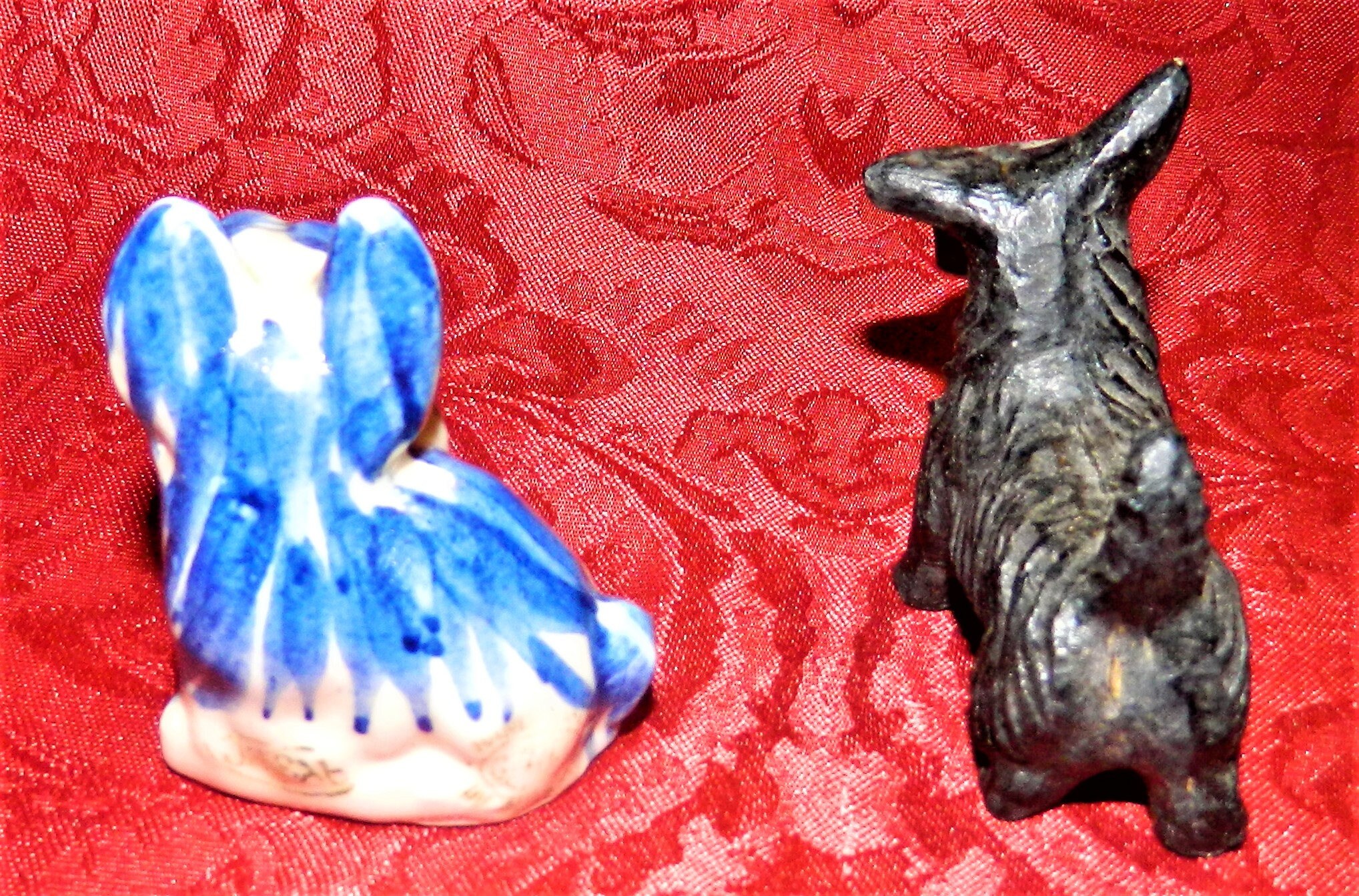 Vintage Miniature Russian Blue & White Scottish Terrier and - Etsy