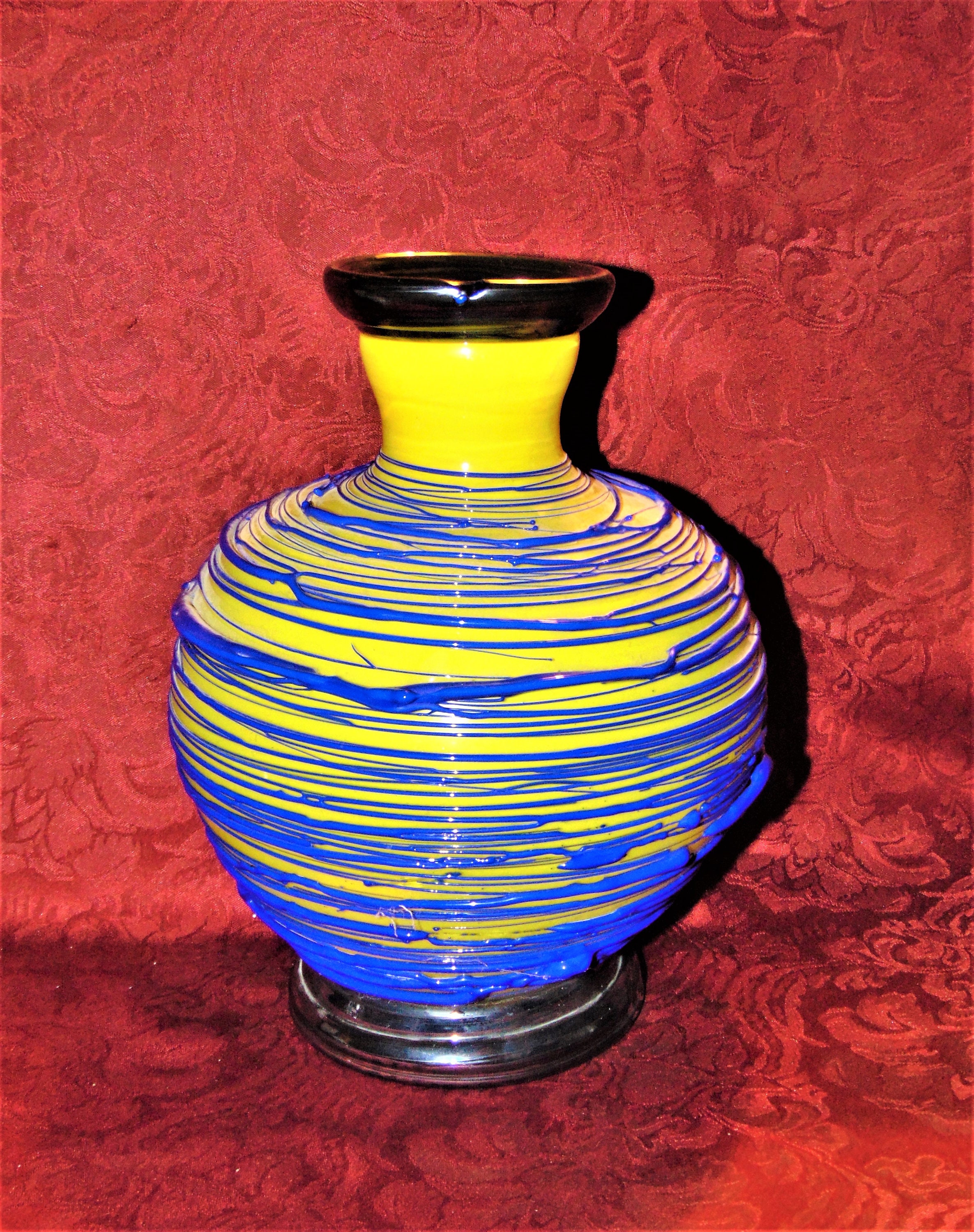 Striking 10 Large Signed Art Glass Hand Blown Vase | Etsy