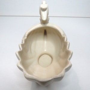 Mccoy Pottery Handled Shell Shaped Planter in Warm Mat Ivory Color - Etsy