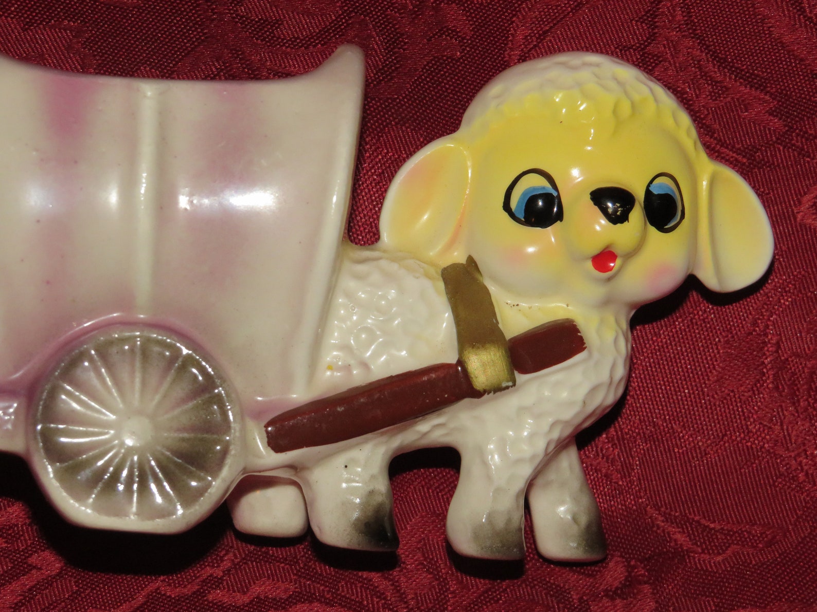1960's THE CUTEST Miniature Little Lamb Pulling a Cart - Etsy