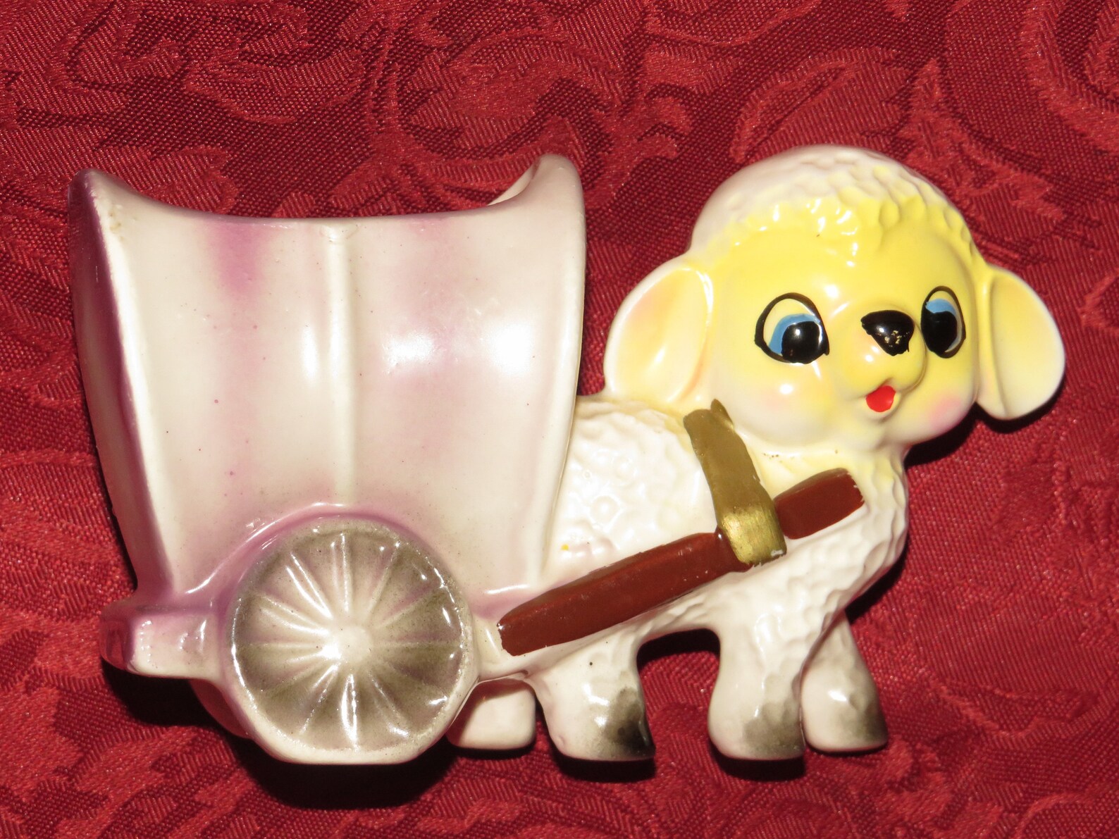 1960's THE CUTEST Miniature Little Lamb Pulling a Cart - Etsy
