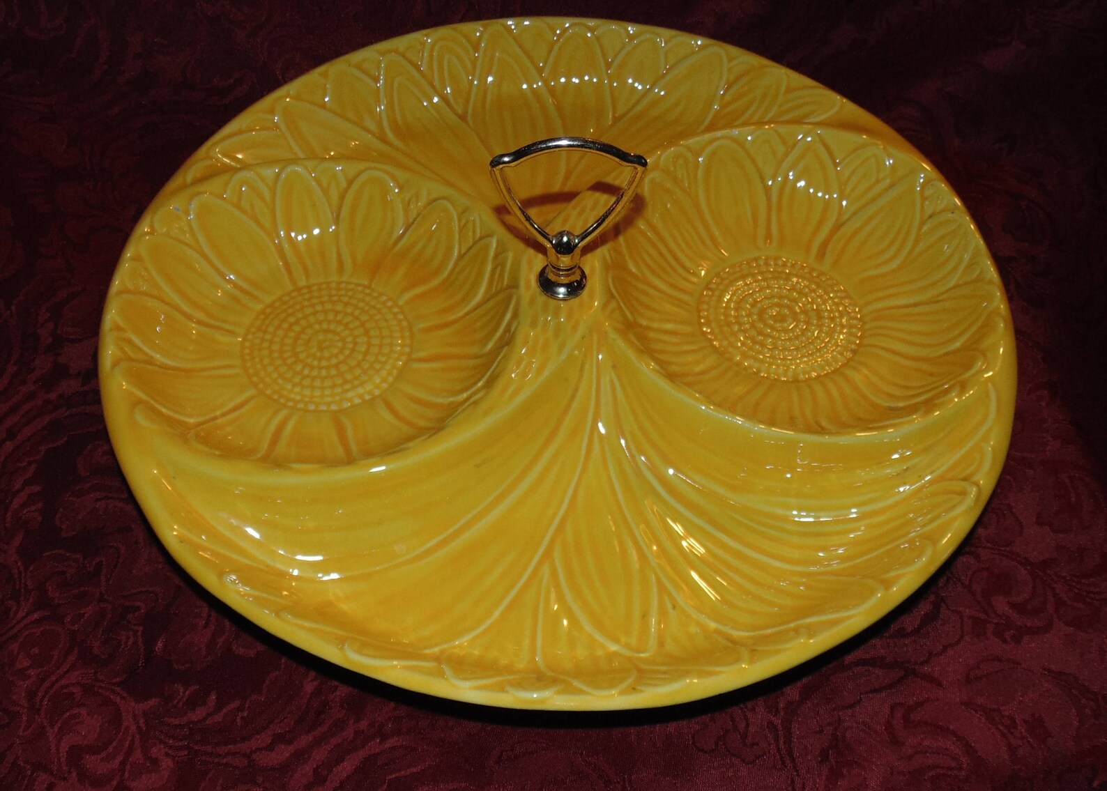1960 Large 13 Inch Divided Serving Dish California Pottery in ...