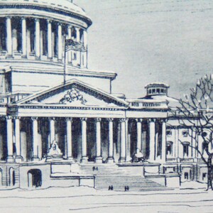 Historic Etching of the United States Capitol by Artist Day Lowry Rare ...