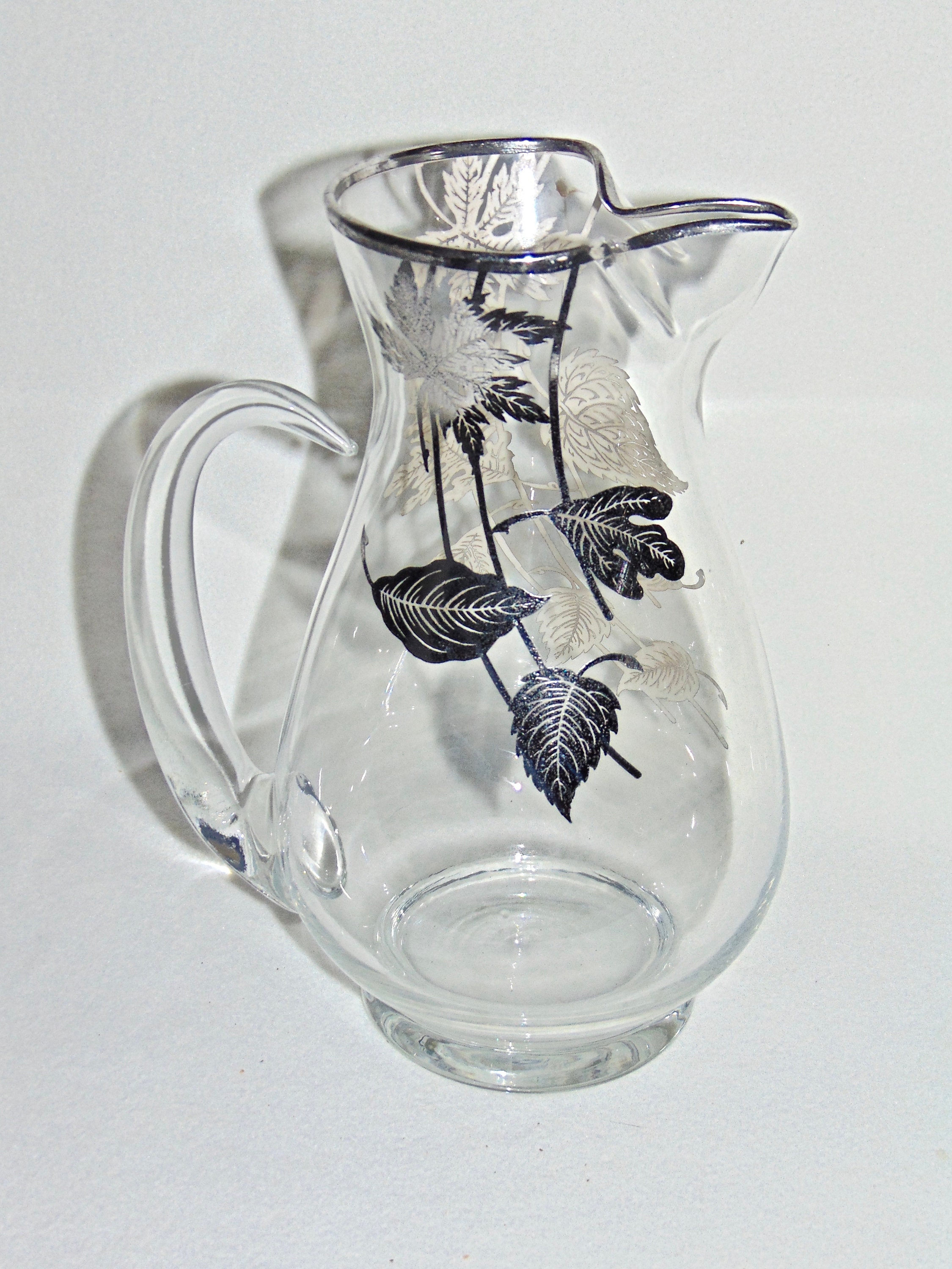 1950's Sterling Silver Overlay Glass Cocktail Mixer | Etsy