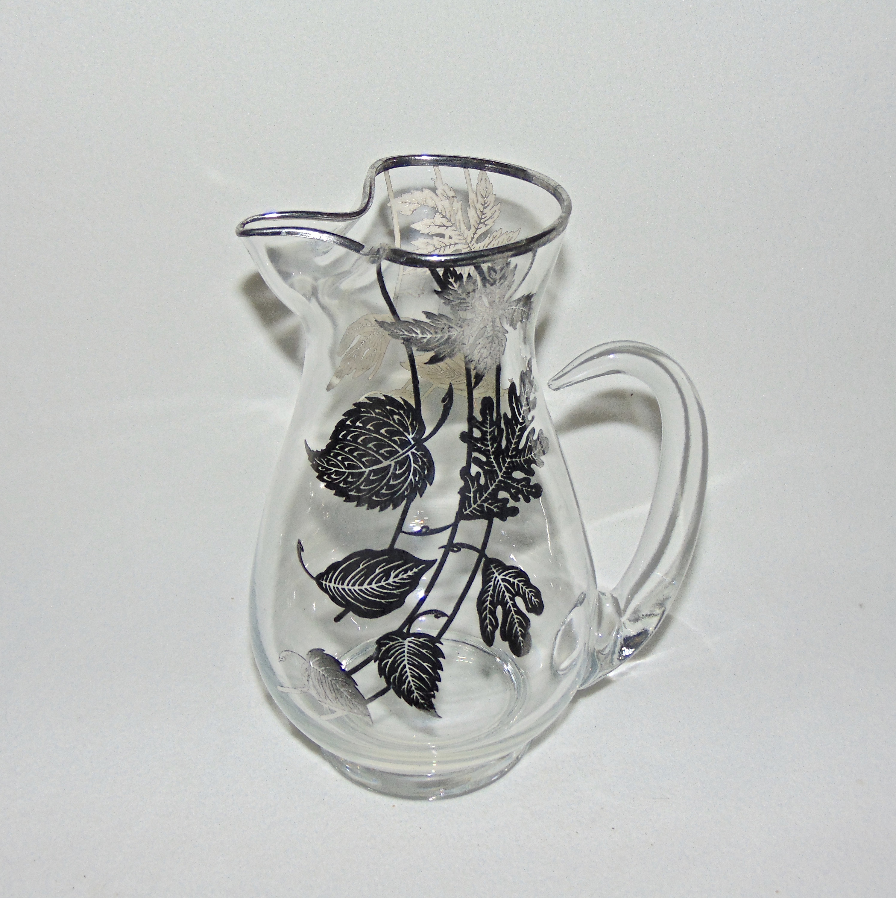 1950's Sterling Silver Overlay Glass Cocktail Mixer | Etsy