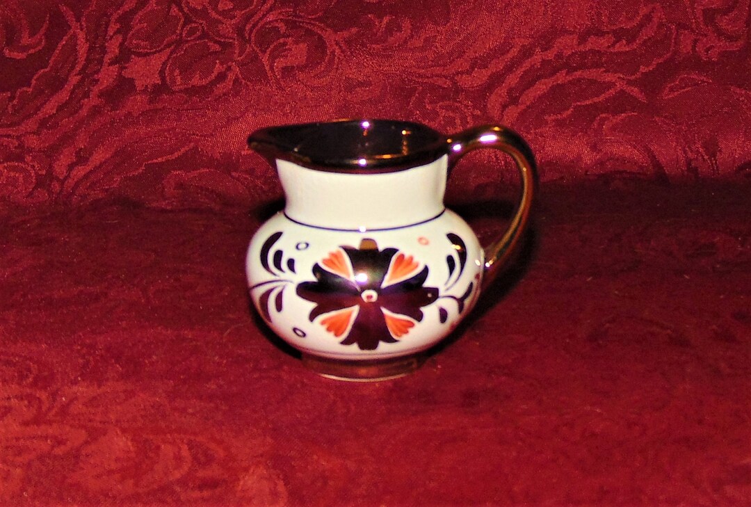 Old Castle Gaudy Dutch Style Copper Luster Miniature Pitcher Creamer ...