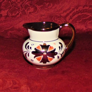 Old Castle Gaudy Dutch Style Copper Luster Miniature Pitcher Creamer ...