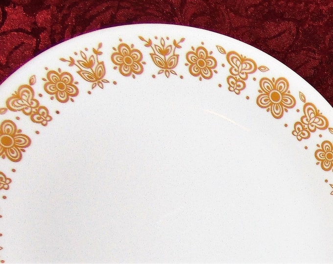 5 Vintage Corelle Gold Butterfly Pattern Retro Dinner Plates 10 1/4 ...